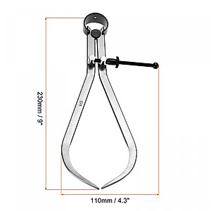 uxcell Spring Outside Caliper 9 Inch Stainless Steel Adjustable Spring Caliper Bent-Leg for Wood Turning Lathe Projects