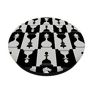 Chess Themed Pattern Chess Player PopSockets Swappable PopGrip