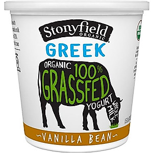 Stonyfield® Organic 100% Grassfed Vanilla Greek Whole Milk Yogurt 24 oz. Tub