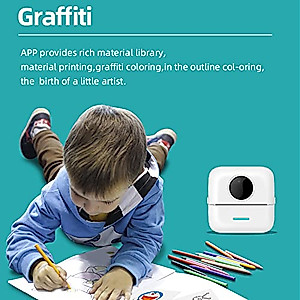 Mini Printe-R,Wireless Bluetooth Pocket Thermal Printe-R,Sticker Printe-R,Portable Notes Picture Printe-R Receipt Paper Print