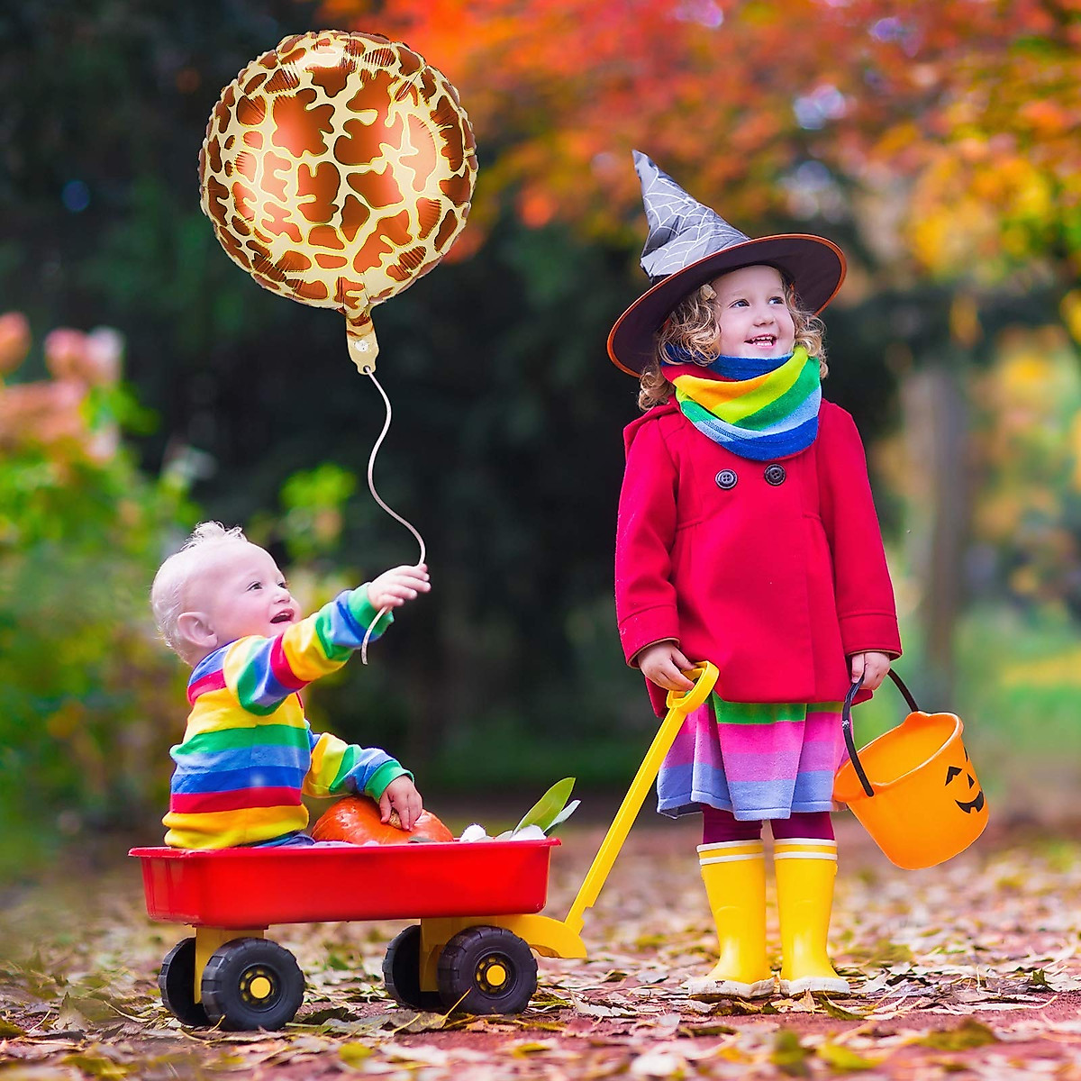 20 Pieces Animal Pattern Balloons 18 Inch Forest Animal Foil Balloons Deer Tiger Zebra Leopard Round Aluminum Balloons Party Favors for Jungle Safari Themed Birthday Party