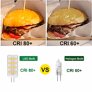 Yosenmi G4 LED Bulb 5W, 12V-24V 40W G4 Halogen Bulb Equivalent, Natural Daylight White 4000K, Non-Dimmable JC Type Bi-Pin Base G4 Light Bulb 10-Pack