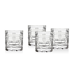 Double Old Fashioned Beverage Glass Cup Brookfield by Godinger - Set of 4