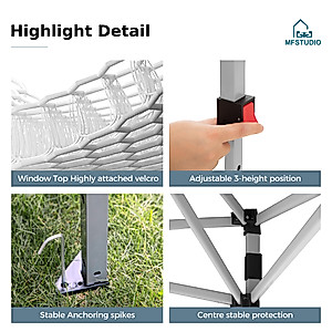 MFSTUDIO 10x10 Outdoor Pop Up Canopy Tent,Easy Set-up Straight Leg Folding Instant Shelter for Beach,Party and Camping, 100 Sq. Ft of Shade (White)