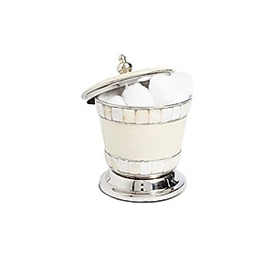 Julia Knight Classic 5.5" Covered Canister Snow Bath Collection, One Size
