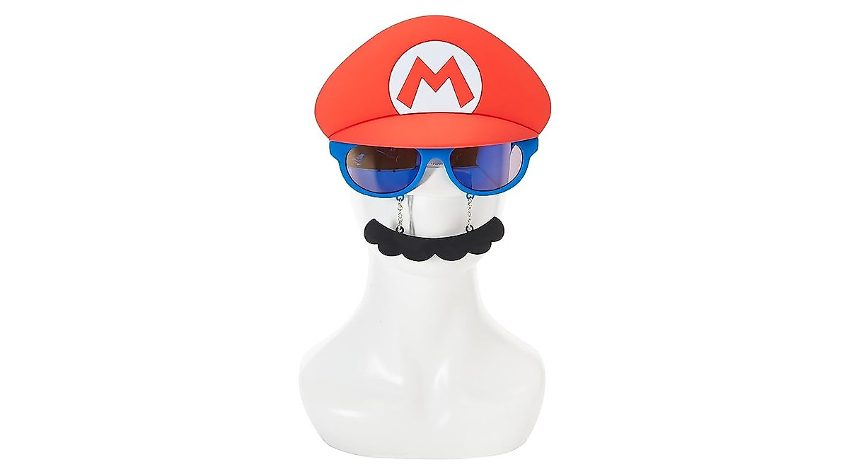 Sun-Staches Mario Sunglasses - Fun Costume Accessory