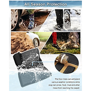 Mixsuper Custom Fit for Floor Mats 2015-2019 Ford Transit 150/250/350 (No Transit Connect) All Weather Floor Liners 1st Row 1 Piece