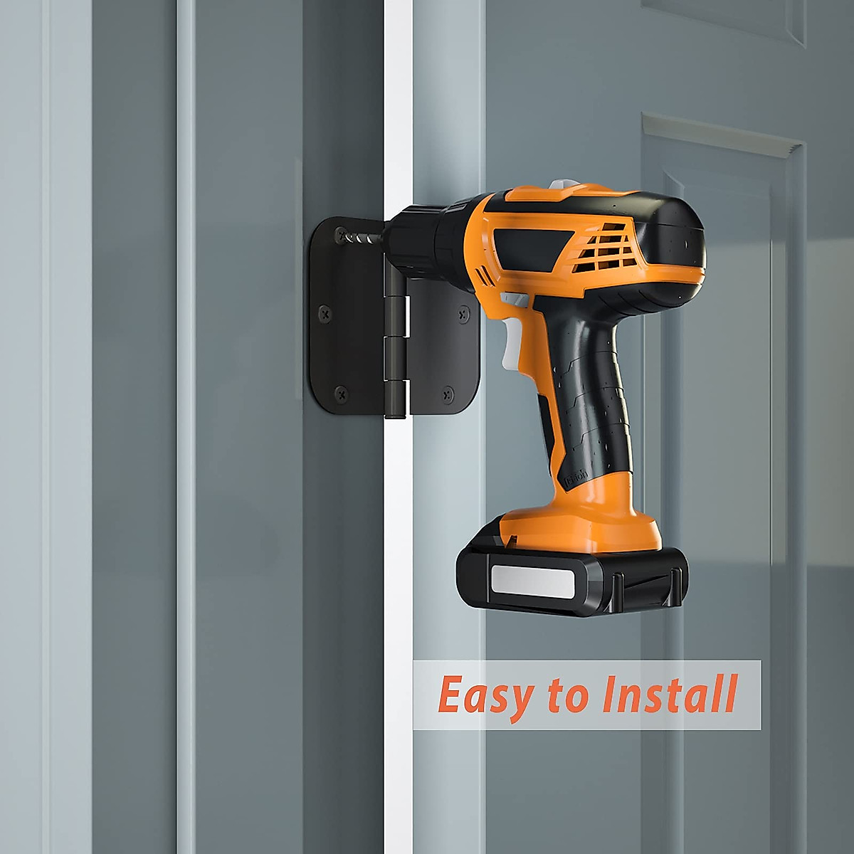 24 Pack Rounded Matte Black Door Hinges 3.5 x 3.5 inch with 5/8 Radius, Black 3 1/2 Interior Door Hinges, 3 ½"x 3 ½" Hardware