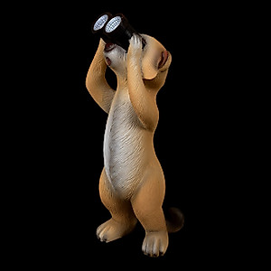 Blazin' Bison Garden Animal Solar Eyes | Meerkat Figurine | Patio Animal Decor | Yard, Balcony, Deck | Weather Resistant | Meerkat Gifts | Auto On/Off