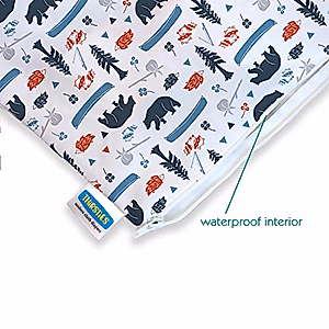 Thirsties Deluxe Reusable Wet Diaper Bag - Adventure Trail