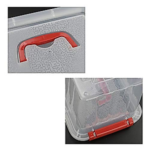 Kiddream 6 Packs Clear Boxes, 6 Quart Plastic Storage Bins with Lids