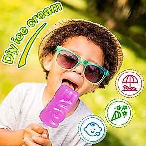 2Pcs 4-cavity Ice Popsicle Molds, 1pcs Love Shape and 1pcs Braided shape, Silicone Tray Each With Lids and 4 Slots and 4 Plastic Sticks - Ideal for Homemade Ice Cream, Cheese, Chocolate, etc