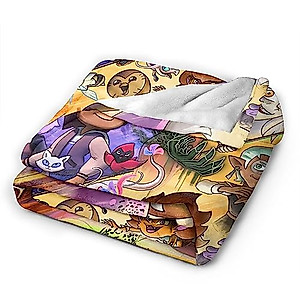 The Owl Anime House Flannel Throw Blanket Fleece Soft Cozy Warm Blanket for Bed Living Room Couch Sofa Air Conditioning Blankets 50"x40"