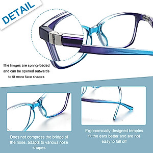 STASTEND 4 Pack Progressive Multifocus Reading Glasses for Women Men Spring Hinge Blue Light Blocking Readers (MIX, 2.00, x)