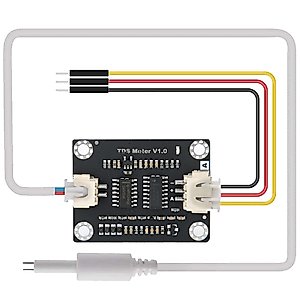 TDS Meter Probe Water Quality Monitoring Sensor Module, Analog TDS Sensor Module Compatible with Ardu Board, for Liquid Quality Analysis Testing, Scientific Research, Laboratory, Online Analysis