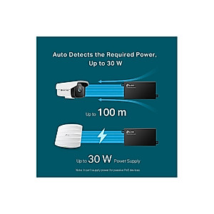 TP-Link TL-PoE160S | 802.3at/af Gigabit PoE Injector | Non-PoE to PoE Adapter | Supplies PoE (15.4W) or PoE+ (30W) | Plug & Play | Desktop/Wall-Mount | Distance Up to 328 ft. | UL Certified, Black