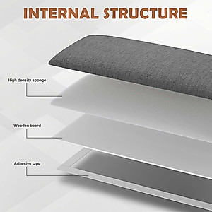 IFNOW Upholstered Wall Mounted Headboard, 3D Soundproof Wall Panels Peel and Stick Headboard for Queen Size, Reusable and Removable Tufted Bed Headboard in Dark Grey(9 Panels, 10" x 24")