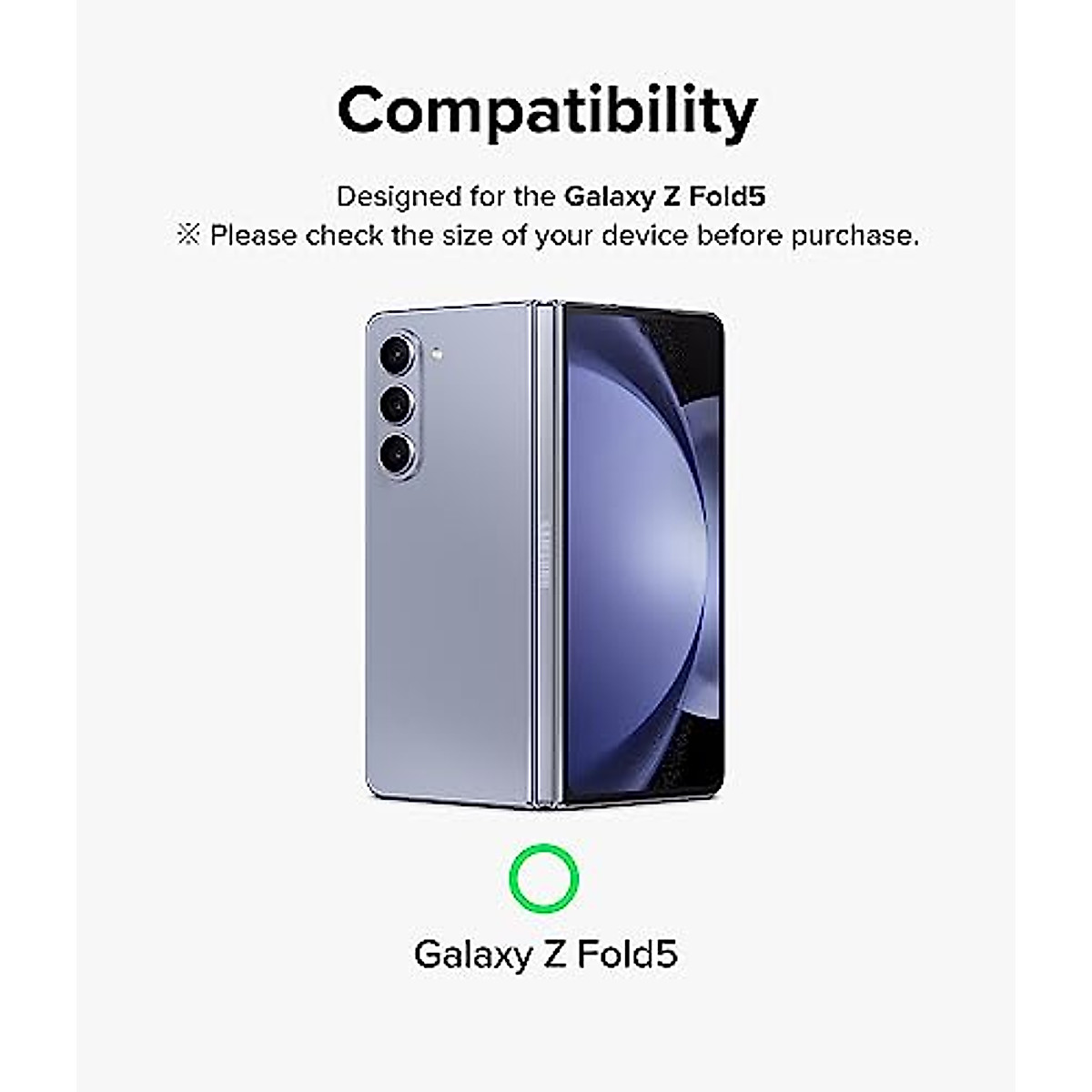 Ringke Camera Lens Frame Glass Compatible with Samsung Galaxy Z Fold 5 Camera Lens Protector, Tempered Glass Covers and Aluminum Alloy Frames - Black