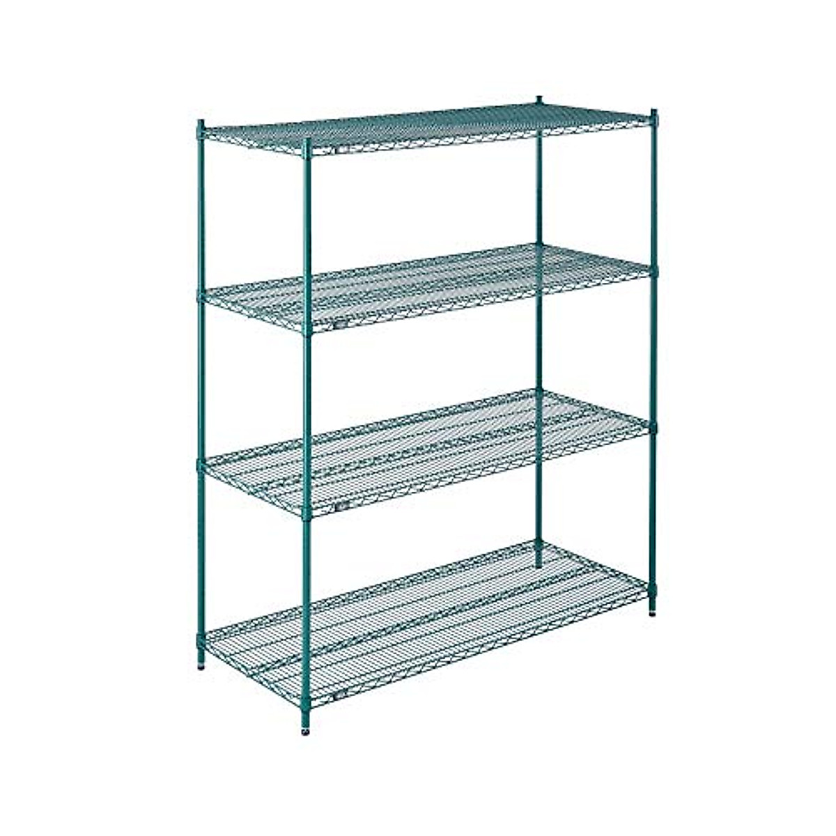 Nexel Wire Shelving, Green Epoxy, 60" W X 24" D X 74" H