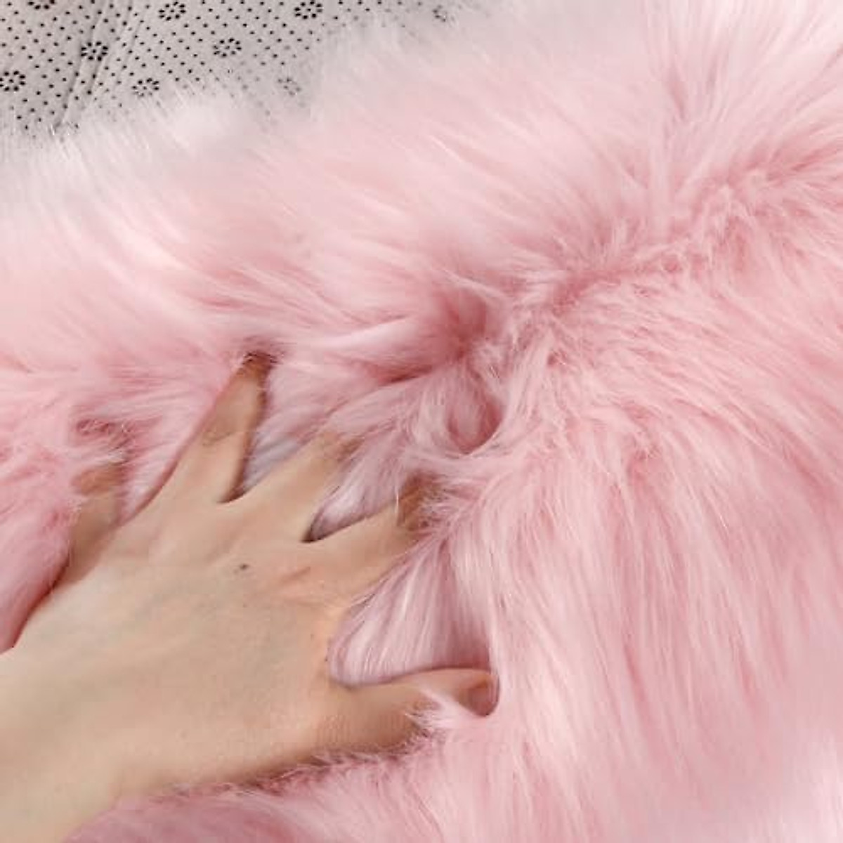 TTLOJ 2 Pack Decorative Pillows(with Insert) for Play Tent, Rooms, Heart & Rectangle, Faux Fur Throw Pillow, Soft Pillow for Birthday Thanksgiving Christmas Girls Boys Gift-Pink