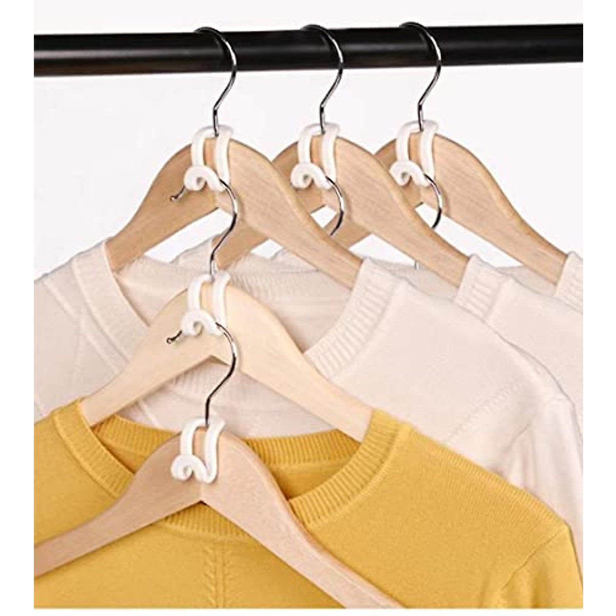 DHDestined Fateful 70 Pack Clothes Hanger Connector Hooks, Mini Cascading Hanger Hook, Heavy Duty Space Saving for Closet