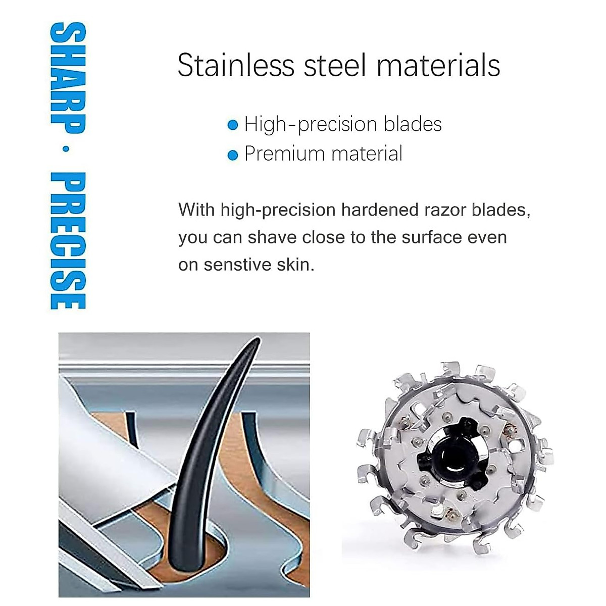 Sh90 Replacement Heads Compatible with Philips Norelco Series 9000 Replacement Blades for Philips Norelco 9000 Replacement Heads for Electric Shaver Series 9000(S9xxx) 8000(S8xxx),3Pcs & Brush