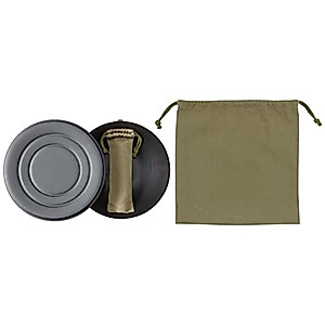 Skater IRCN1-A Outdoor Use, Removable Handle, Wok, 9.1 inches (23 cm), Lid with Storage Bag, No Seasoning Required, No Empty Boning, Camping Frying Pan, From Kanji