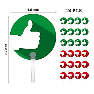 ATOM GROUP Thumbs Up Thumbs Down Paddles for Classroom Voting Teacher Classroom Event Supplies Teacher Student Interaction Signs Childhood Education Materials Auction Paddles 24 Pcs