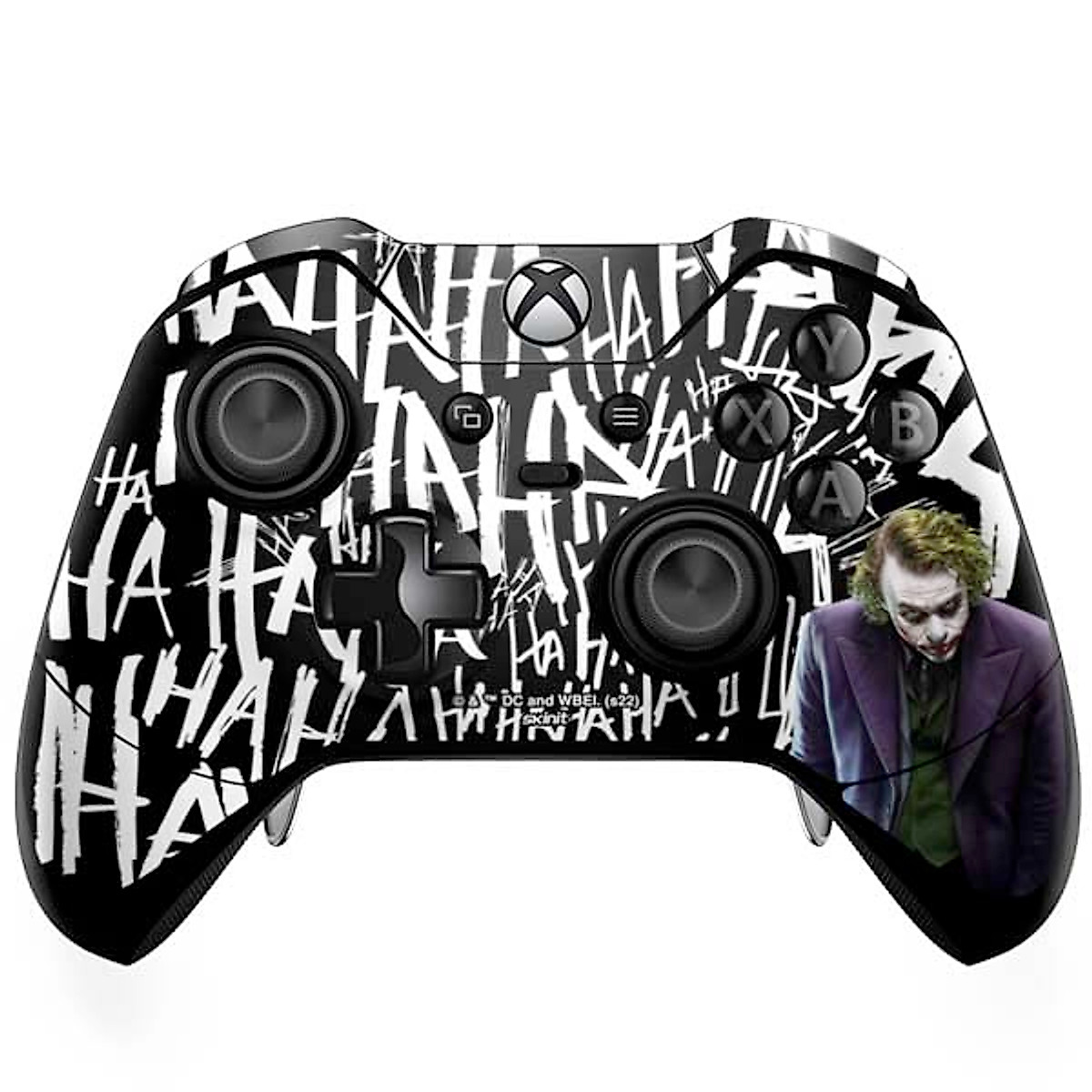Skinit Decal Gaming Skin Compatible with Xbox One Elite Controller - Officially Licensed Warner Bros Joker The Dark Knight Design