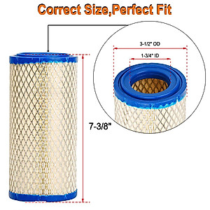 HIFROM Air Filter Compatible with Kohler 25 083 02-S Kawasaki 11013-7029 11013-7048 Deere M113621 820263