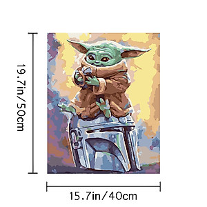 DIY Paint by Numbers for Adults Beginner, Adult Paint by Number Kits on Canvas Number Painting for Adults Star Wars Acrylic Painting Kit, Easy Paint by Numbers for Kids Ages 8-12 Hobbies for women