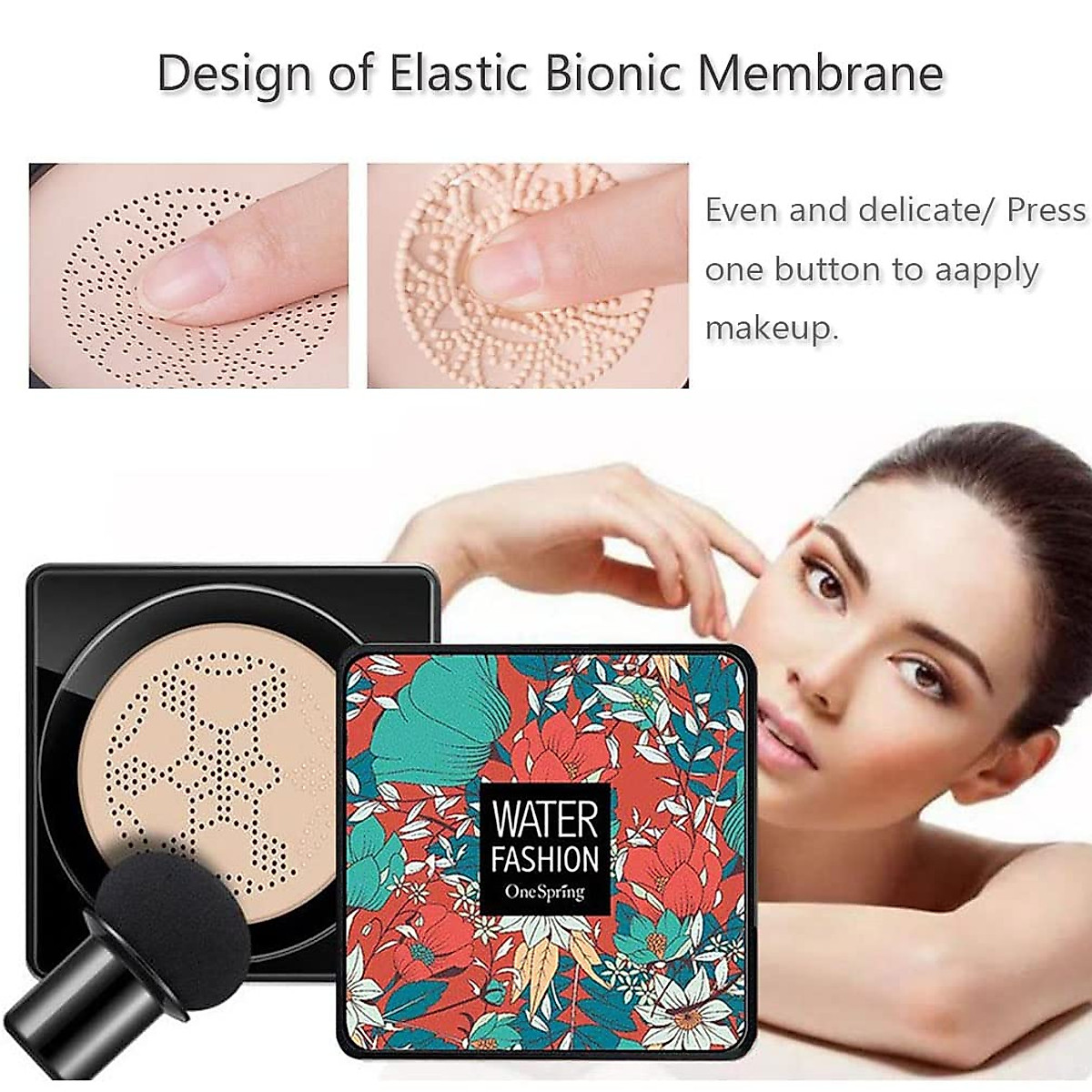 Miniling Mushroom Head Moisturizing Foundation,Air Cushion CC Cream Mushroom Head,Concealer Lasting Nude Makeup,Oil Control,Long Lasting Liquid Foundation Beauty Moisturizing CC Cream (Natural Color)