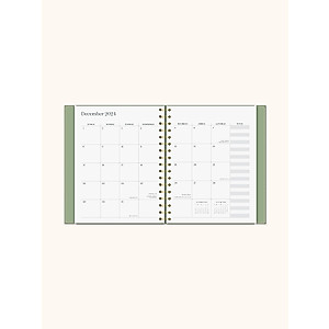 Orange Circle Studio 2024 Real-Time Planner Notebook, 12 Month Spiral Calendar Book with Monthly and Weekly Date Views, Appointment, Budget & Goal Tracker, Journal for School/Work, Golden Hour