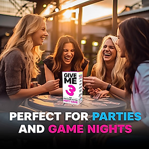 GIVE ME 3 - Fast Paced and Hilarious 10 Second Rule Adult Party Games | 2+ Players | Card Game for Adults | Travel Game | Board Game for Parties and Game Nights