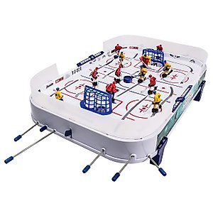 Franklin Sports Table Top Rod Hockey Game Set - Perfect Hockey Toy + Gameroom Game for Kids + Family - Mini Tabletop Rod Hockey Board + Pucks Included