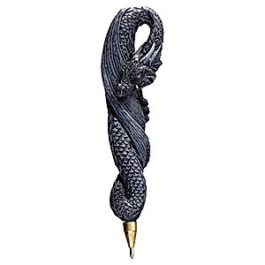 Design Toscano Gargoyles & Dragons: Dermott Sculptural Pen, 1 Count (Pack of 1), Greystone