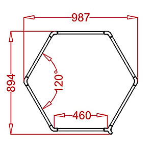 Hexagon LED Garage Light RGB - Hexagon Garage Light with Adjustable Light Color, for Private Garage KTV Bar Basement Gym Lighting(1 Pack)