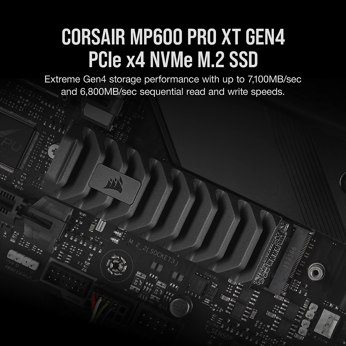 CORSAIR MP600 PRO XT 1TB Gen4 PCIe x4 NVMe M.2 SSD – High-Density TLC NAND – Aluminum Heatspreader – M.2 2280 Form-Factor
