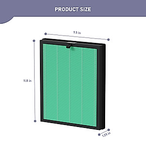 Ontheone MKD05 True HEPA Air Filter Replacement Compatible with MKD05 Air Cleaner Purifier, True HEPA Filter with Activated Carbon Filter, 2 Pack green