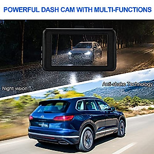 Lychee Dual Dashcam Driving Record Front and Rear 1080P with 3 Inch LCD 120° Loop Recording Night Vision G-Sensor