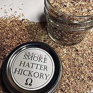 Smoke Hatter Hickory Wood Chips for Cocktail Smokers, Charcuterie Boards Domes | Premium 4oz Jar Refill |