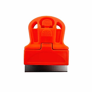 Plastic Razor Blades Scraper Tool Razor Multi-funtional Scraper Remover for Cleaning Paint, Caulk, Label, Decal, Sticker, Floor, Stove Top(Orange)