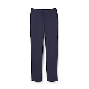 French Toast Boys' Adjustable Waist Relaxed Fit Pant (Standard & Husky), Navy Blue, 8 Slim