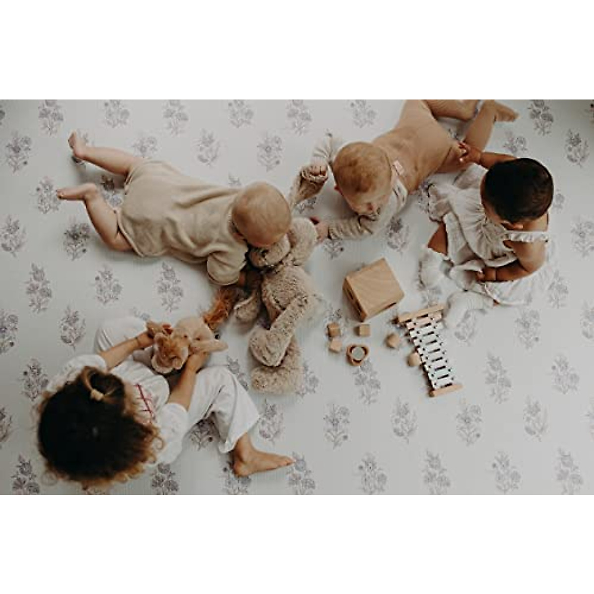 Frankie Lane Non-Toxic Baby Play Mat, 6.5ft x 4.5ft Reversible Waterproof Foam Tummy Time Mat, Baby Activity Mat. Playmat for Babies and Toddlers. SOFT Extra Large Non Slip Baby Floor Mat Foam Playmat