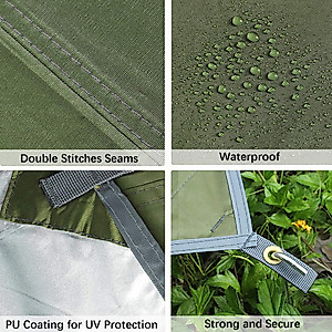 Unigear Hammock Rain Fly Waterproof Tent Tarp, 9.8x9.8ft, UV Protection and PU 3000mm Waterproof, Lightweight for Camping, Backpacking and Outdoor Adventure