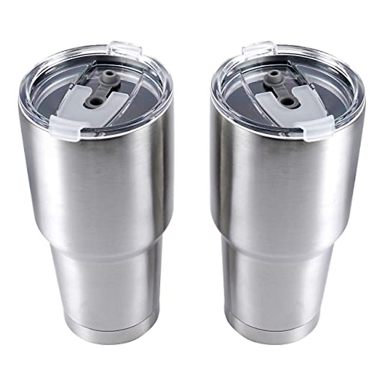 30oz tumbler - 2 Pack Insulated Stainless Steel Tumblers with Lids - Double Wall Tumbler Vacuum Insulated - Use it as Travel Mug, Coffee Cup or for Personalized Tumbler with Epoxy, Vinyl, etc.