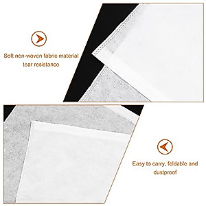 Cabilock 1 Set 50Pcs Non Woven Bags Clothes Purse Shoe Packing Storing White Bags Suit Shirt Bag Protector for Home Shop 70X55CM