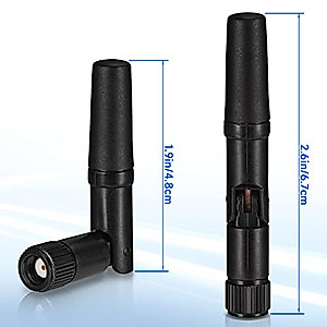 Eightwood Small WiFi Antenna Dual Band 2.4GHz 5GHz RP-SMA Antenna 2pcs for PC Desktop Computer PCIe Card WiFi Router Wireless Back Up Camera