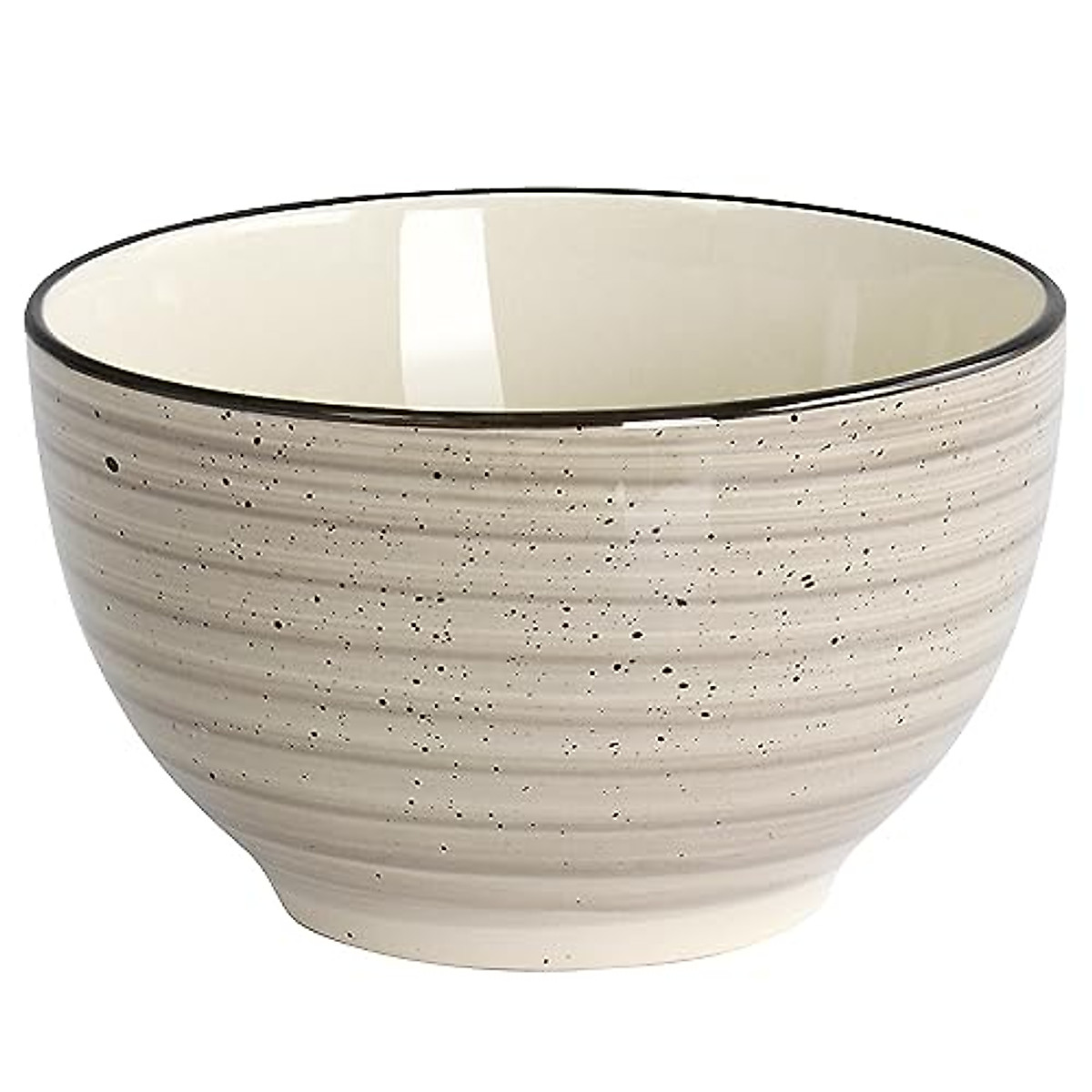 Elama Gia 24 Piece Round Stoneware Dinnerware Set in Cream