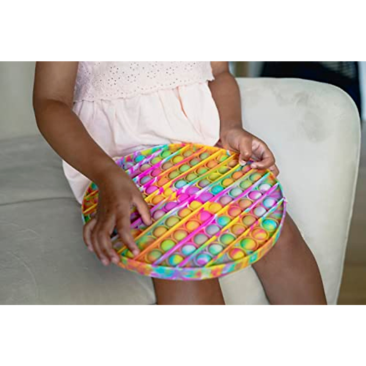 Chuckle & Roar: Pop It! XL Rainbow - Tactile Engagement Toy - Great for Toddlers - Safe and Durable